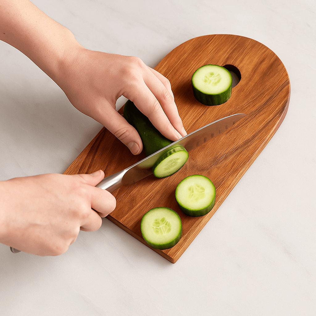Acacia Wood U-Shaped Brown Cutting Board