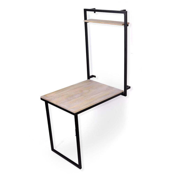 Folding Wall Study/Dining Table - Wood & Metal
