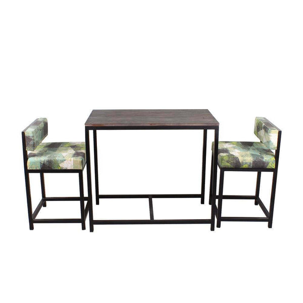 Wood and Metal 2 Seater Dining Table