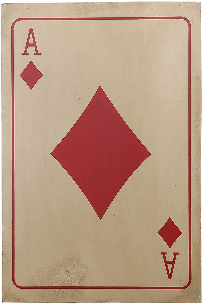 Ace Playing Cards Wall Decor - Vintage Set of 4
